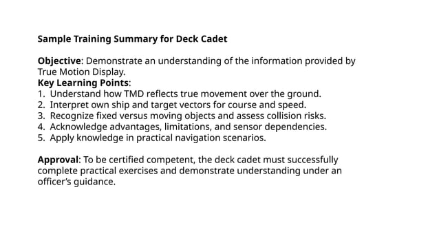 Deck Sample Training Summary for Deck.pptx