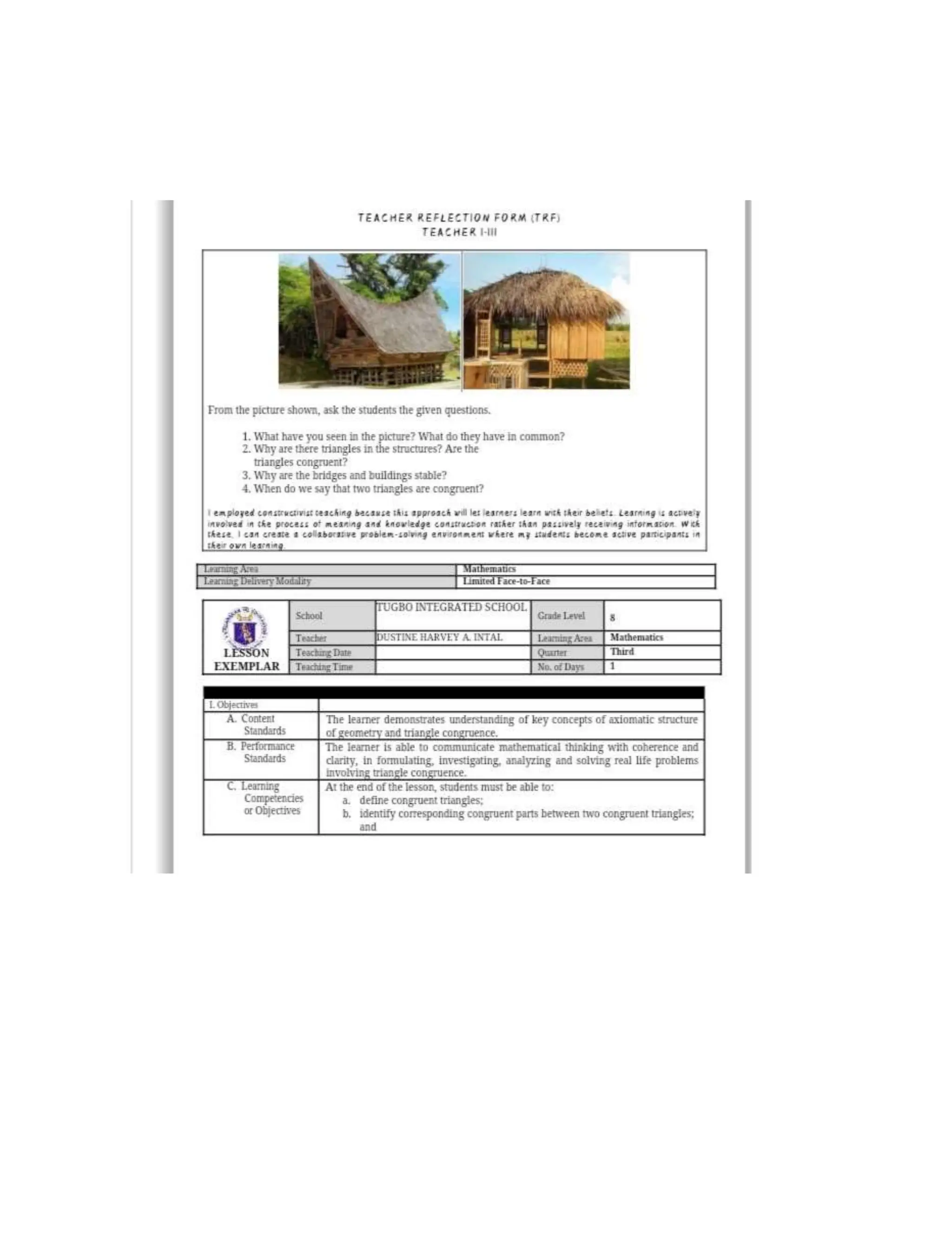 SAMPLE TRF FOR 2023.docx FOR FUTURE TEACHERS | PDF