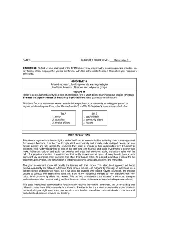 SAMPLE TRF FOR 2023.docx FOR FUTURE TEACHERS | PDF