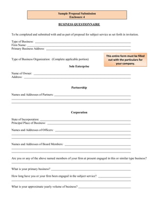 Sample Unsolicited Proposal Submission | PDF