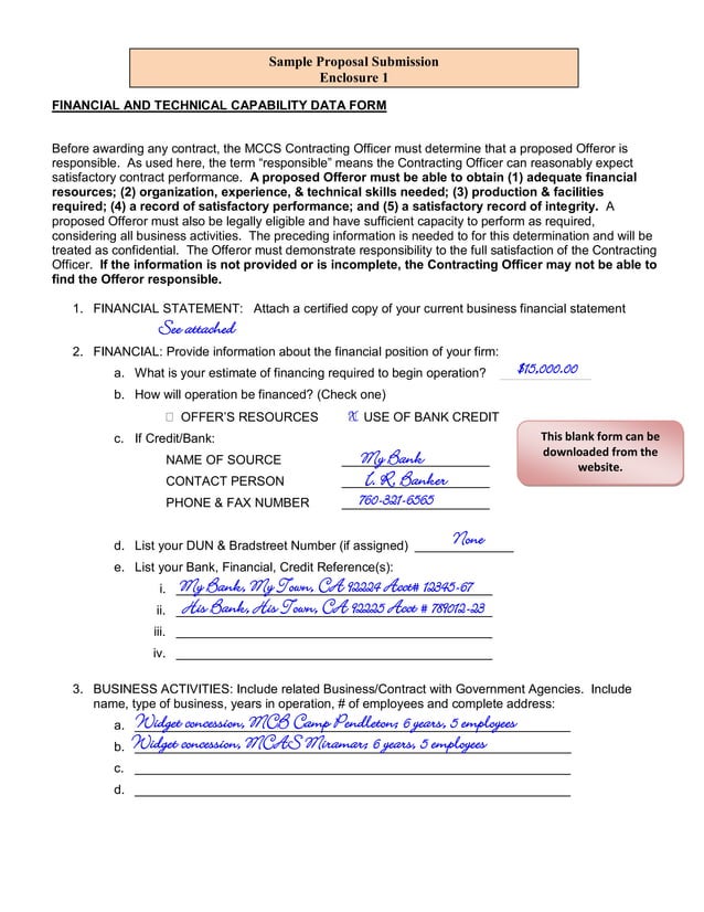 Sample Unsolicited Proposal Submission | PDF