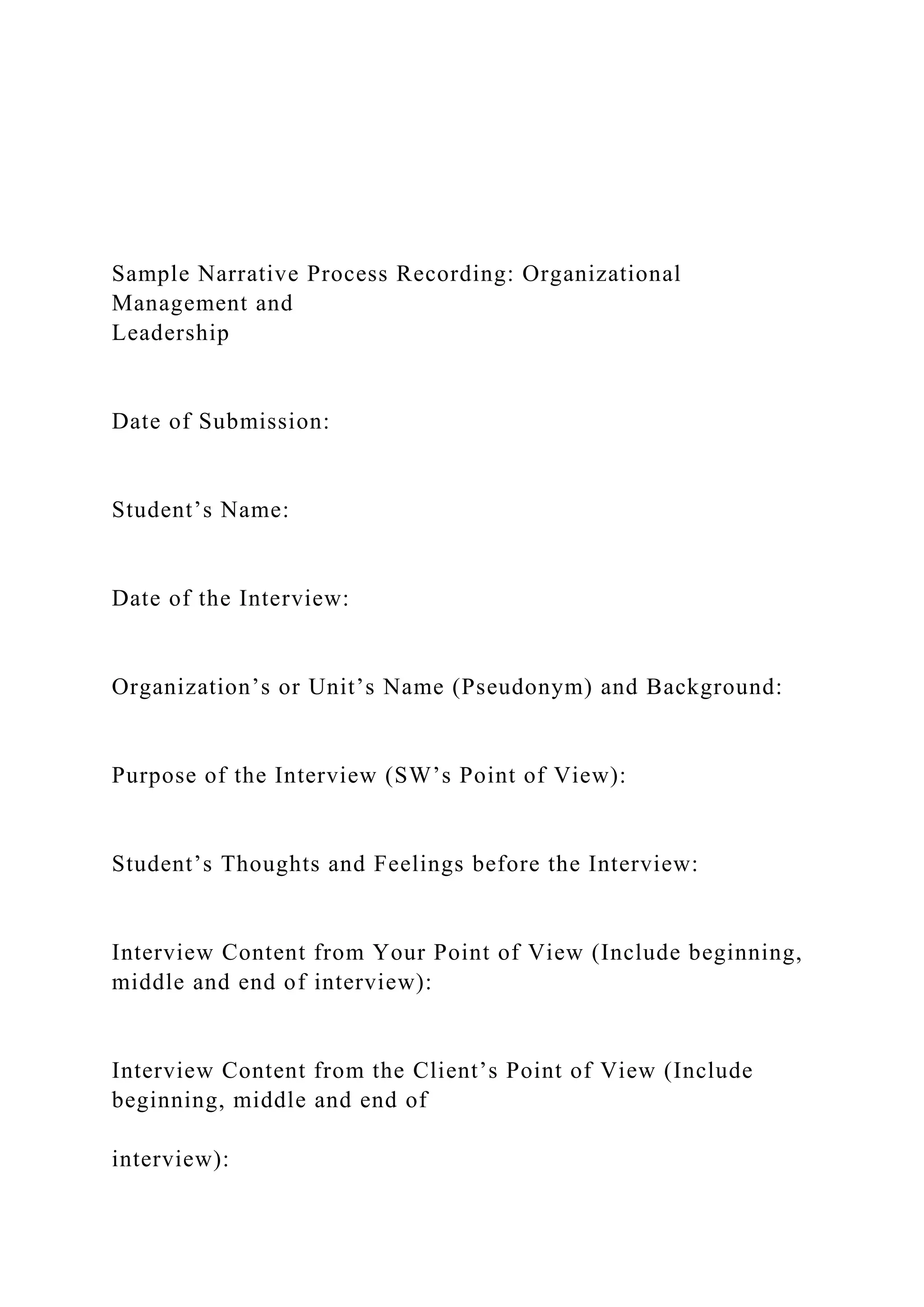 Sample Verbatim Process Recording Clinical Practice with Indi.docx
