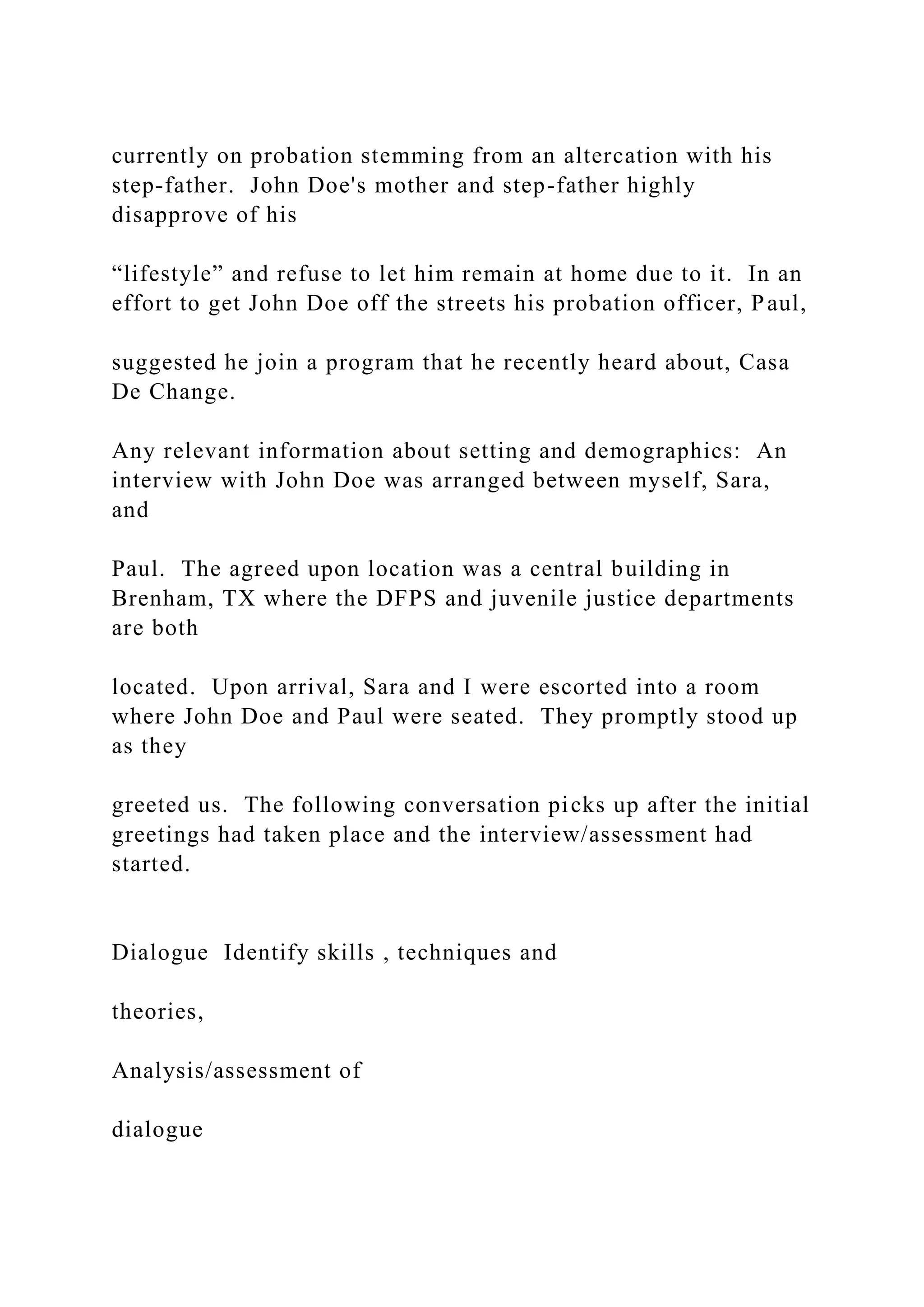 Sample Verbatim Process Recording Clinical Practice with Indi.docx