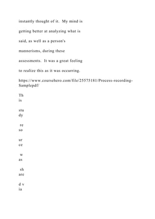 Sample Verbatim Process Recording Clinical Practice with Indi.docx