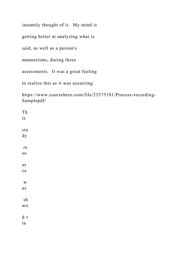Sample Verbatim Process Recording Clinical Practice with Indi.docx ...