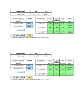 Sample weight calculator | DOCX