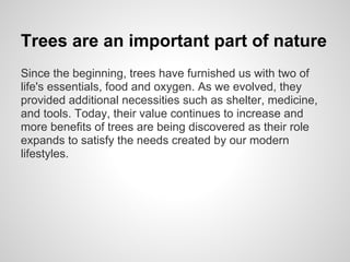 Sample whytreesareimportant | PPT