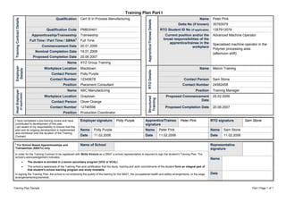 Sample workplace based_training_plan_ | PDF
