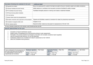Sample workplace based_training_plan_ | PDF