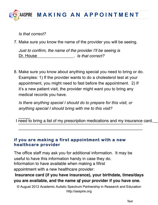 Sample Worksheets and Images Related to Healthcare Appointments Packet.pdf
