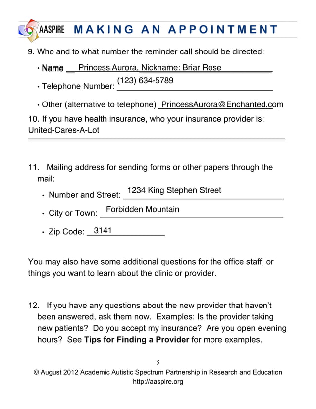 Sample Worksheets and Images Related to Healthcare Appointments Packet.pdf
