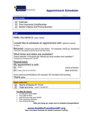Sample Worksheets and Images Related to Healthcare Appointments Packet.pdf
