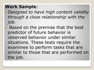 Sample work test | PPT