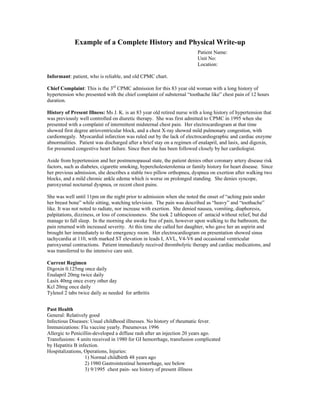 SampleWriteUp.pdf history and physical examination | PDF