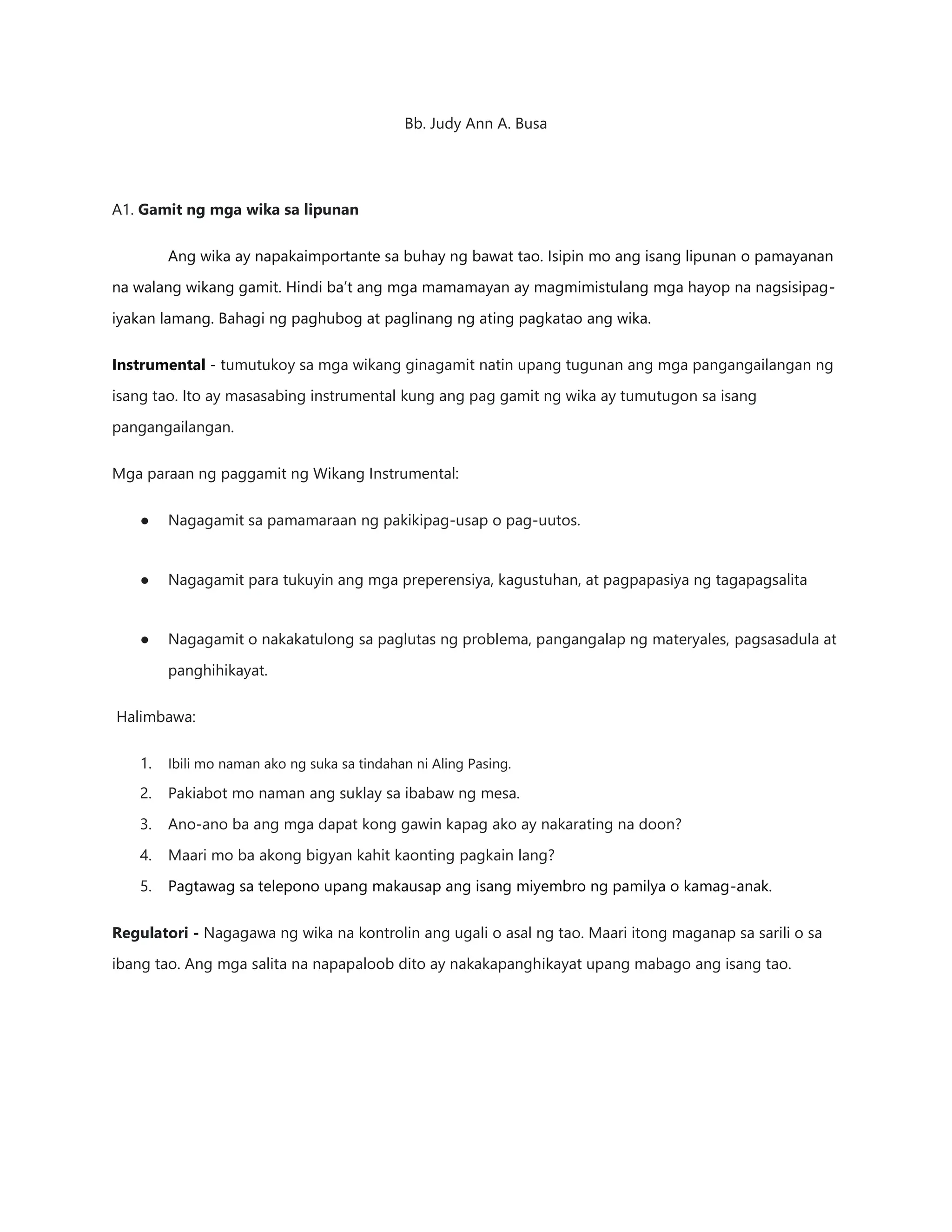 Instrumental at Regulatori | DOCX