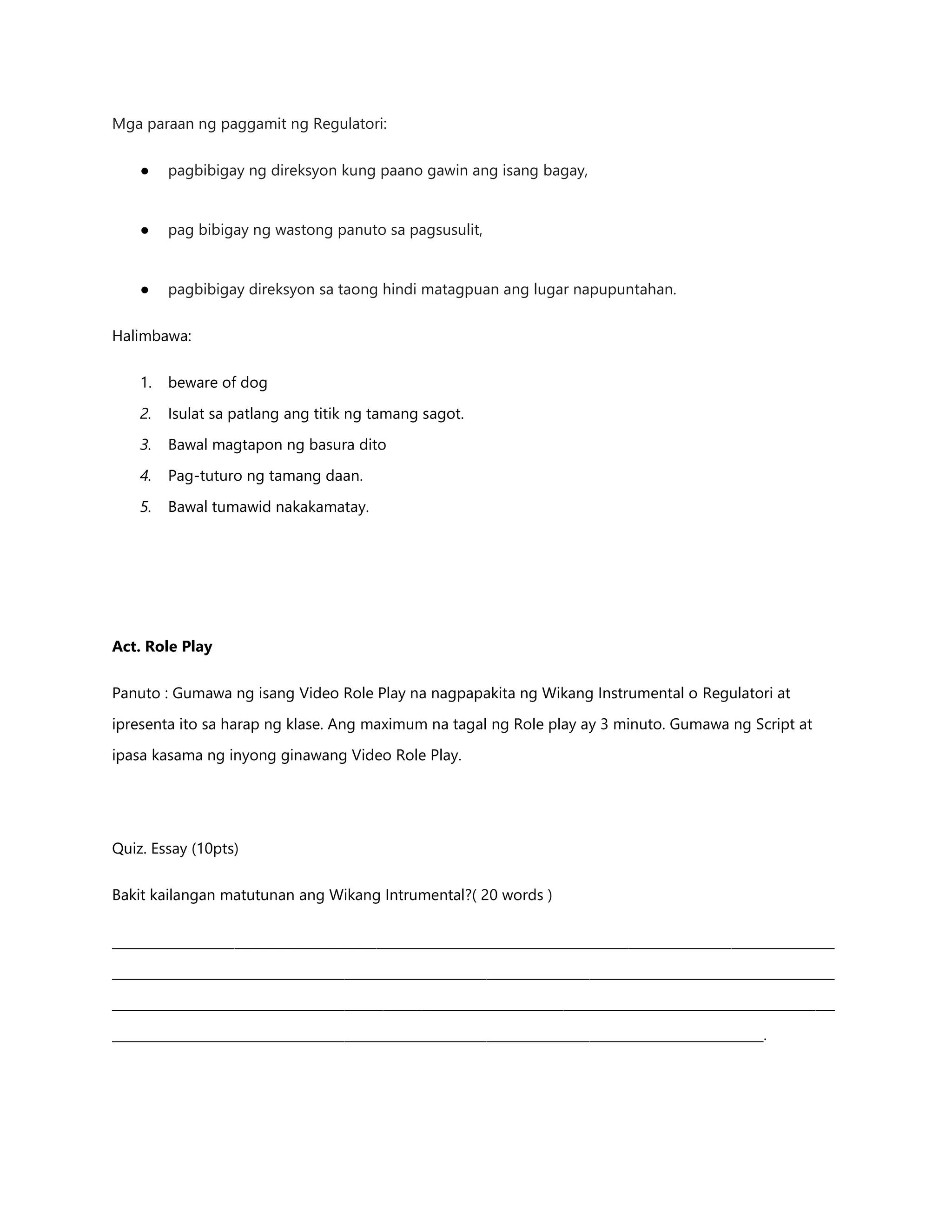 Instrumental at Regulatori | DOCX