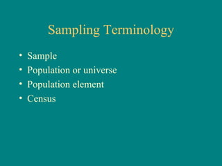 Sampling | PPT | Science