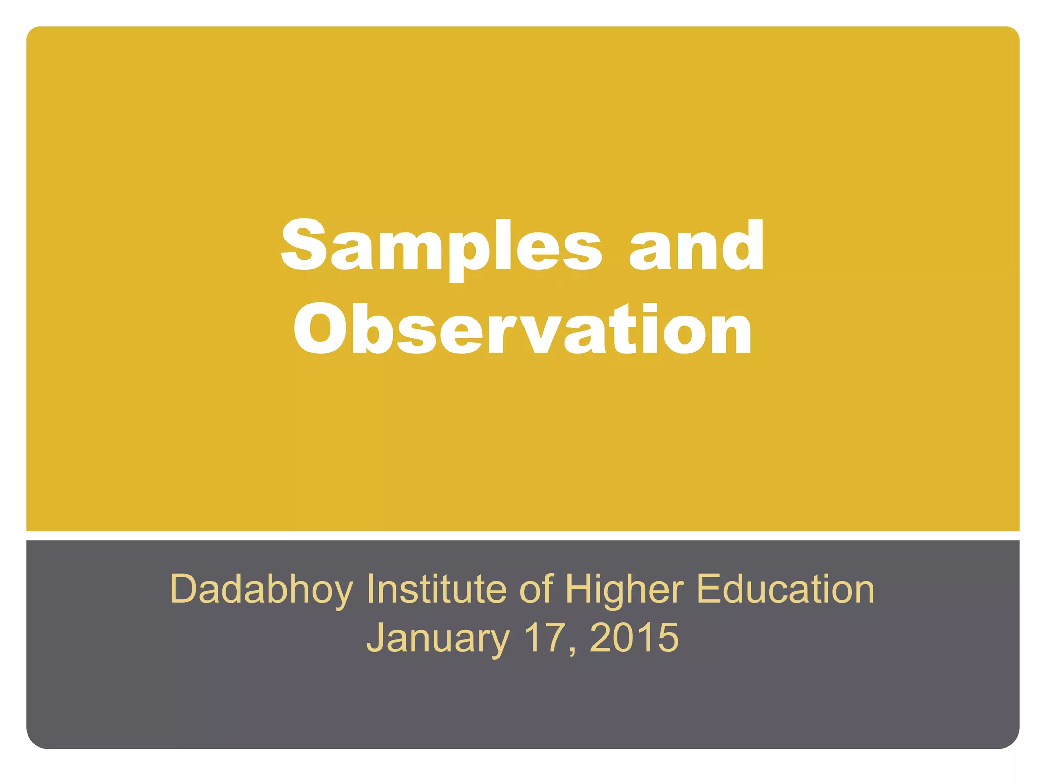 Samples and Its types | PPT