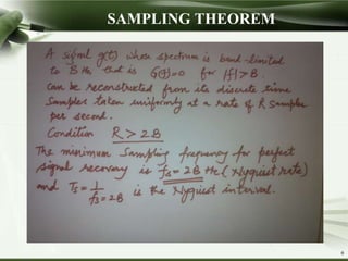 Sampling theorem | PPTX