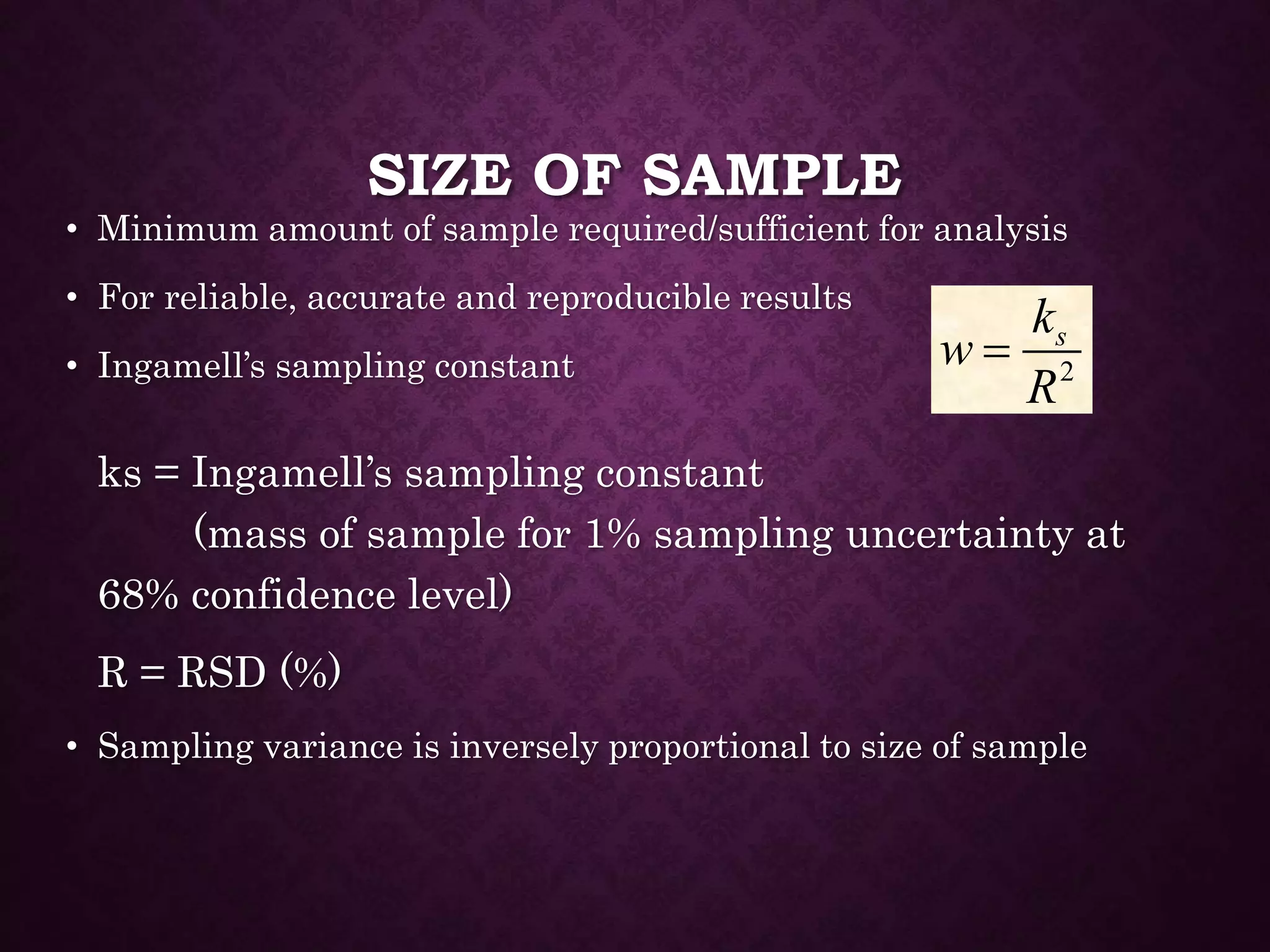 Sampling in Analytical Chemistry | PPTX