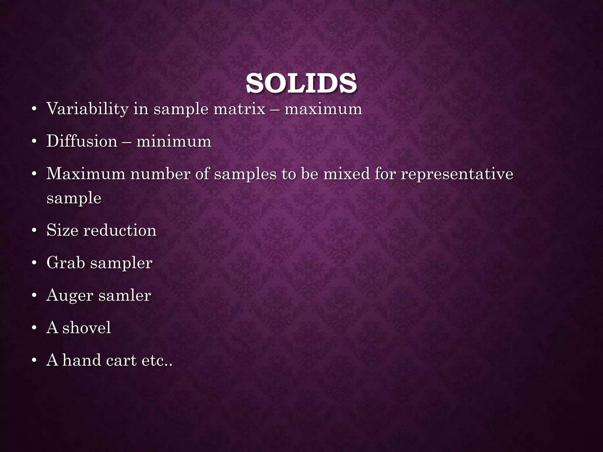 Sampling in Analytical Chemistry | PPTX