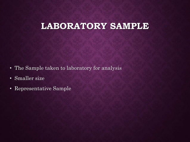 Sampling in Analytical Chemistry | PPTX | Chemistry | Science