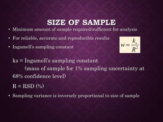 Sampling in Analytical Chemistry | PPTX