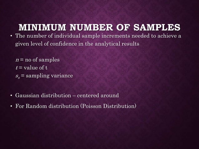 Sampling in Analytical Chemistry | PPTX | Chemistry | Science
