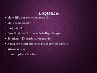 Sampling in Analytical Chemistry | PPTX