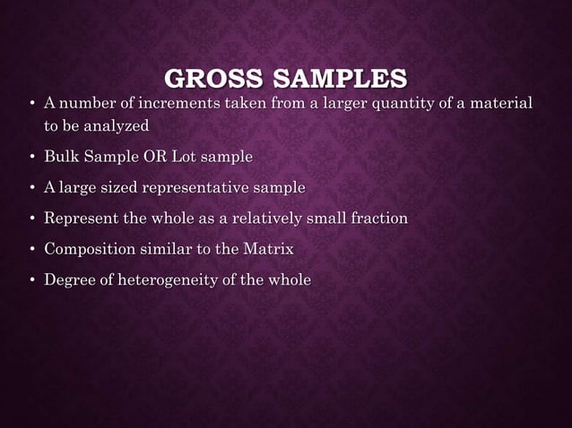 Sampling in Analytical Chemistry | PPTX | Chemistry | Science