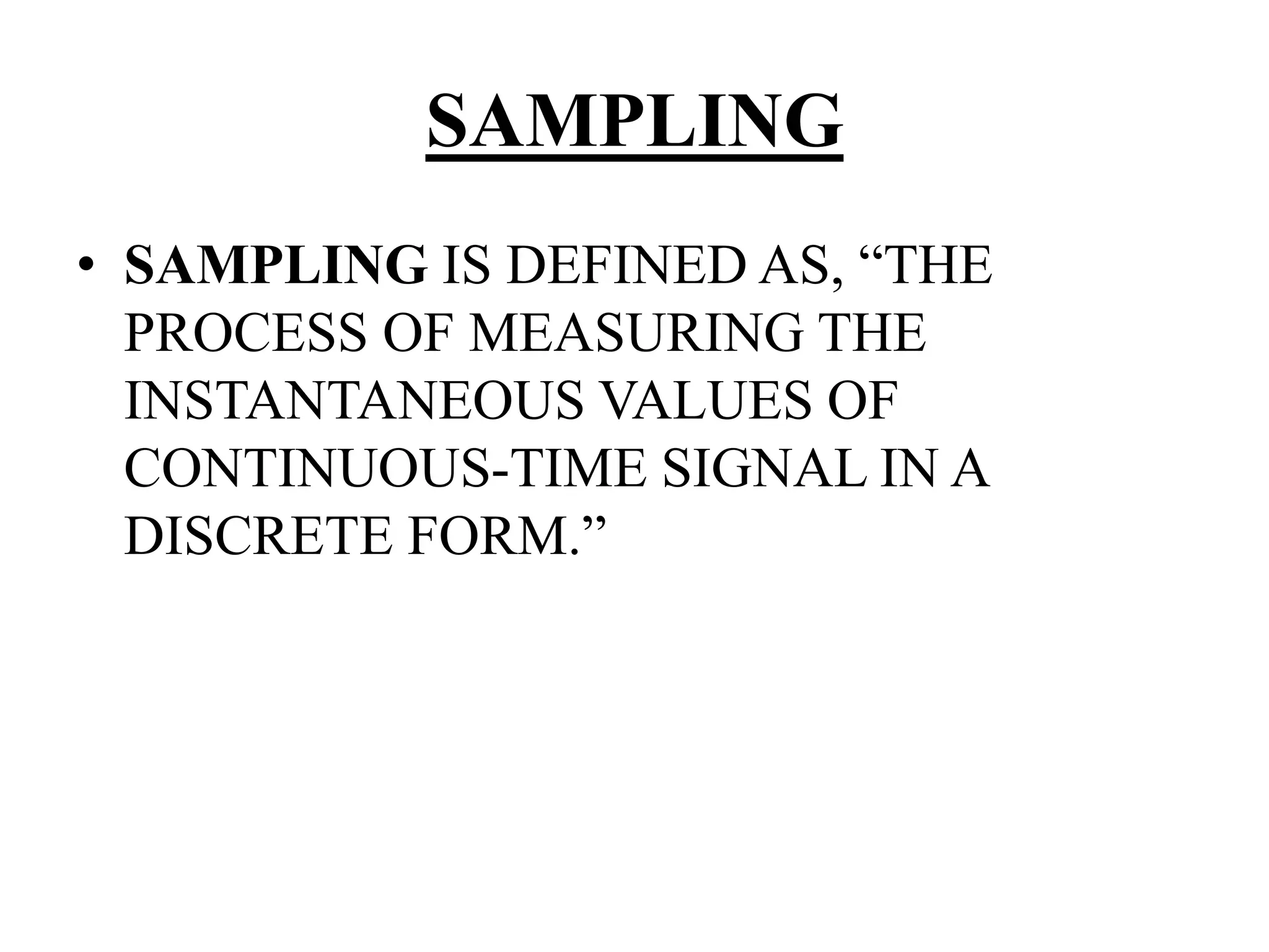 Signal Sampling | PPTX