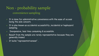 Sampling in public health dentistry | PPTX