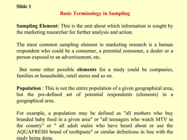Sampling methods theory and practice | PPT