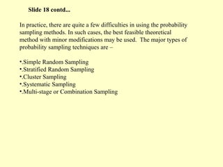 Sampling methods theory and practice | PPT