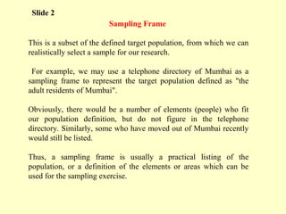 Sampling methods theory and practice | PPT