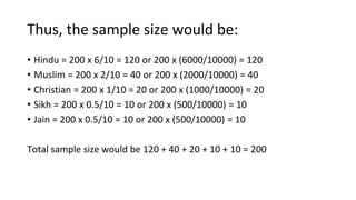 Methods of Sampling Techniques and Sample Size | PPTX