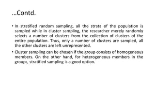 Methods of Sampling Techniques and Sample Size | PPTX