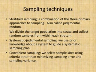 SAMPLING.pptx for analystical chemistry sample techniques | PPTX