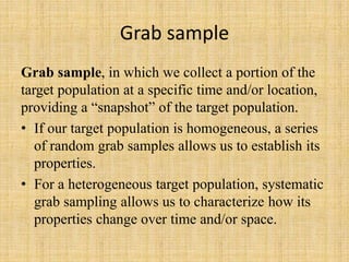 SAMPLING.pptx for analystical chemistry sample techniques | PPTX