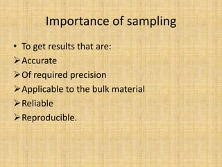 SAMPLING.pptx for analystical chemistry sample techniques | PPTX