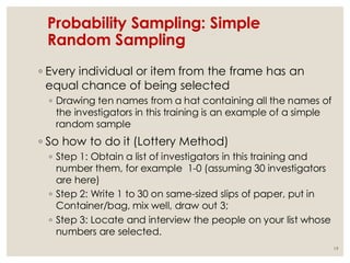 Sampling.pdf research methodology in sampling | PPT