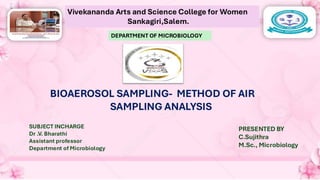 Bioaerosol Sampling - Methods Of Analysis | PDF