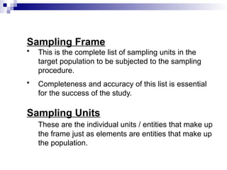 Sampling.pptx tool for statical analysis in biostatistics | PPTX