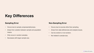 Sampling and Non Sampling-Error- Concept and Uses | PDF