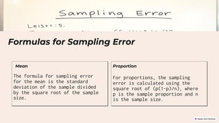 Sampling and Non Sampling-Error- Concept and Uses | PDF