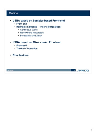 Sampling based versus mixer-based front-end | PDF