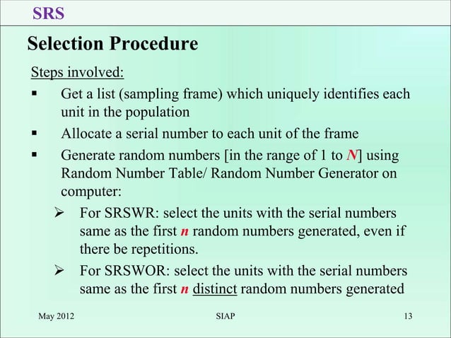 Sampling Basic Concepts Recap 1 Ppt