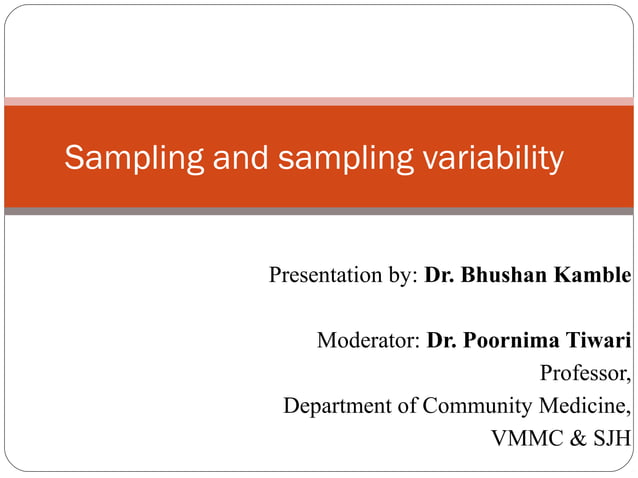 Sampling and its variability | PPT