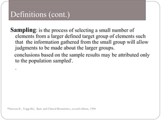 Sampling and its variability | PPT