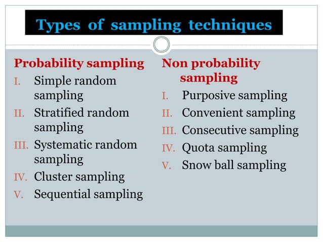 Sampling and types of techniques | PDF